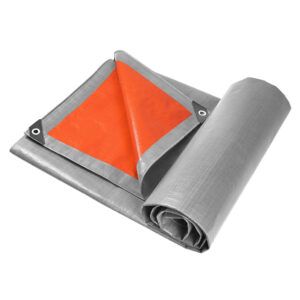 Silver/Orange Tarpaulin - Golden Lights Trading LLC